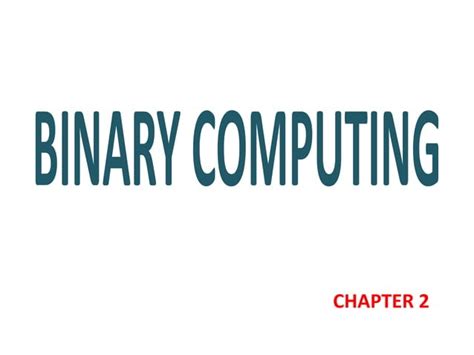 Binary Computing Pptx Computing Technology And Computing