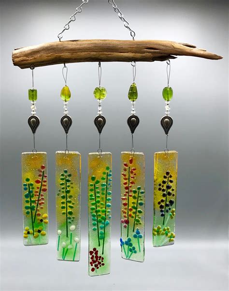 Pin By Marianne Potter On Fused Glass Artwork Glass Wind Chimes