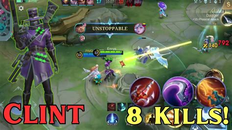 8 Kills MVP Mythic Ranked Clint MLBB Mobile Legends Mobile