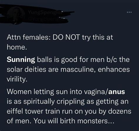 Letting The Sun Get At Your Nether Regions Will Cause Your Future