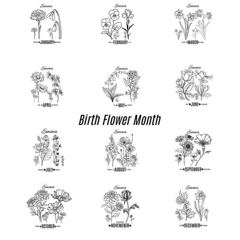 Birth Flower Personalized Coffee Mug Birth Flower Mug Birth Flower