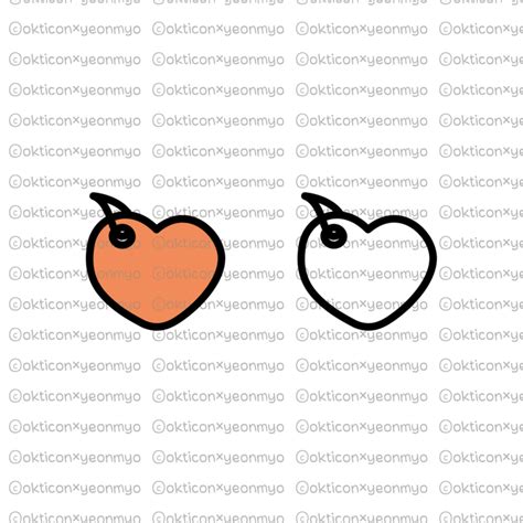 오케이티콘 하트택 아이콘 개별 컬러라인