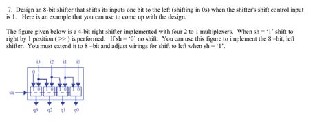 Solved Design An 8 Bit Shifter That Shifts Its Inputs One