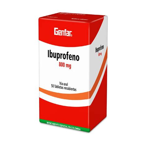 Ibuprofeno Genfar Tab Rec 800 Mg Oral Cja 50 Un Éxito