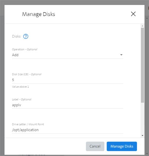Disk Management Enterprise Service Cloud Docs
