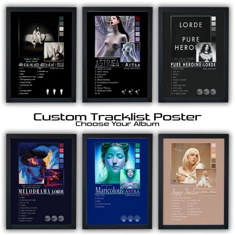 Custom Aesthetic Album Tracklist Poster Choose Your Album Digital