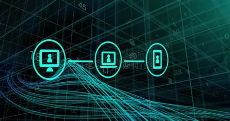 Image Of Digital Electronic Devices Icons And Data Processing Over Grid