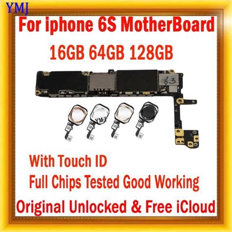 Go SANS ID tactile Carte mère G débloquée pour iPhone S avec iCloud Touch ID Clean circuit