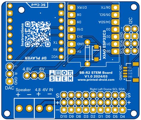 Bb R2 Stem Board Printed Droid