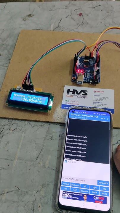 Non Invasive Glucometer With Bluetooth Monitoring Using Arduino Uno Youtube
