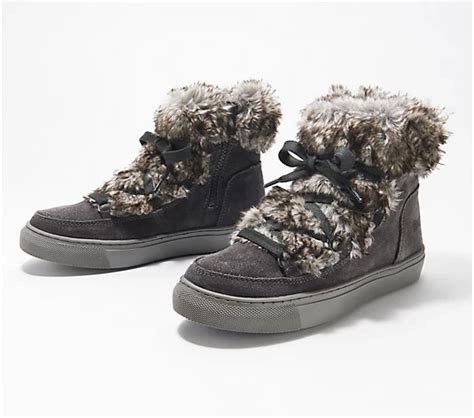 Cougar Suede Faux Fur Ankle Boots Dasha Dasha