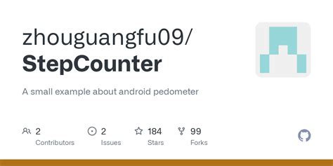 Github Zhouguangfu Stepcounter A Small Example About Android Pedometer