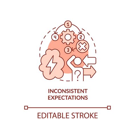 Inconsistent Expectations Red Concept Icon Gaslighting Toxic Leader
