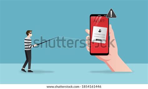 Hacking Concept Warning Sign Hacker Phishing Stock Vector Royalty Free Shutterstock