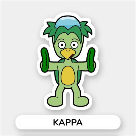 Japanese Kappa Yokai Sticker