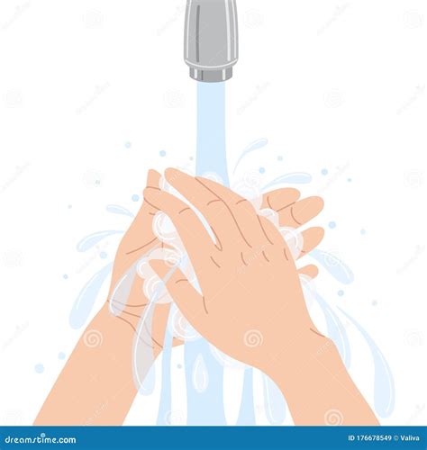Washing Hands Vector Flat Illustration 176678549