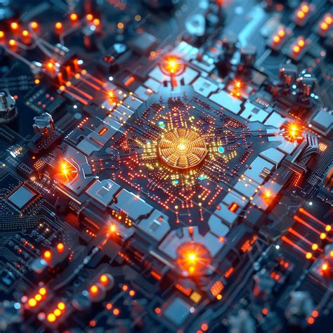 Illustration Quantum Computer Core Visualization Premium Ai Generated Image