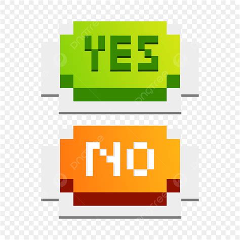 Yes Clipart Png Images Pixel Yes Or No Buttons Yes Clipart Banner