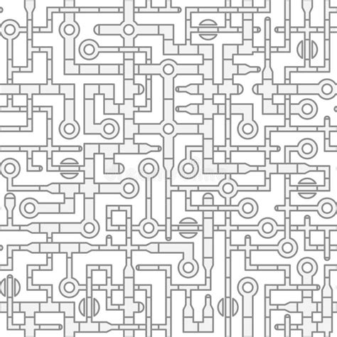vector seamless tile of illustrated pipe segments interconnected in gr