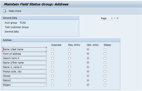 SAP SD Define Customer Account Groups