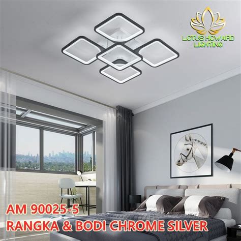 Promo Lampu Hias Plafon Modern Led 3 Warna Type Am90025 5 Lampu