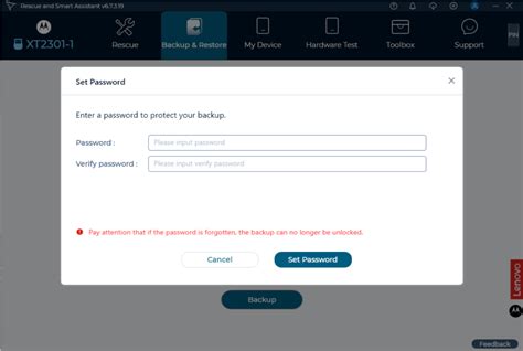 backup and restore feature in software fix motorola support us