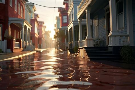 Flooded Coastal Regions From Rising Seas Natural Environmental Global