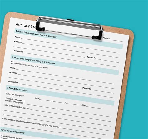 Workplace Accident Reporting With Free Accident Book Template In