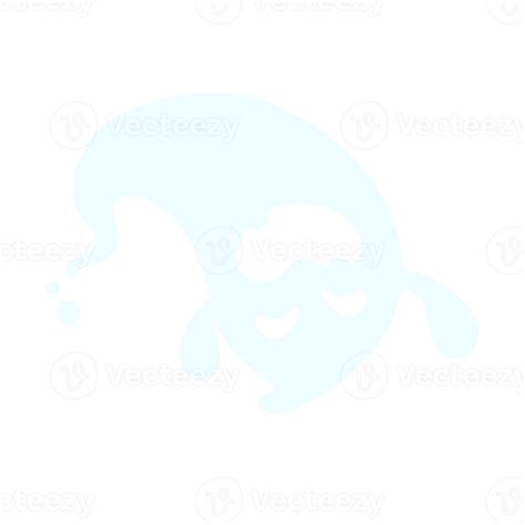 A Cartoon White Evil Ghost That Has Fun Haunting People On Halloween