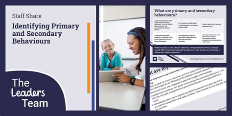 Identifying Primary And Secondary Behaviours