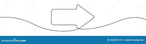 Black Arrow Icon Line Continuous Drawing Vector One Line Black Arrow Icon Vector Background
