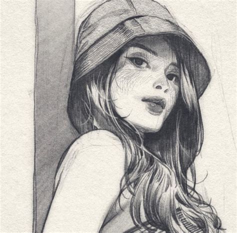 Рисунок карандашом Oaoi Art арт девушка Traditional Art
