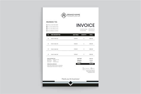premium vector construction project invoice design