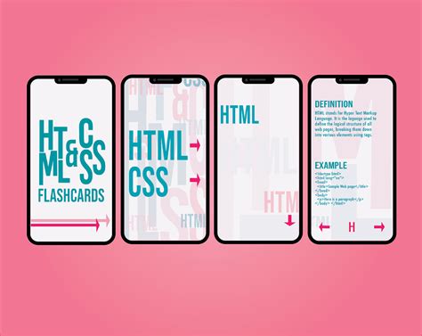 Html And Css Flashcards Behance