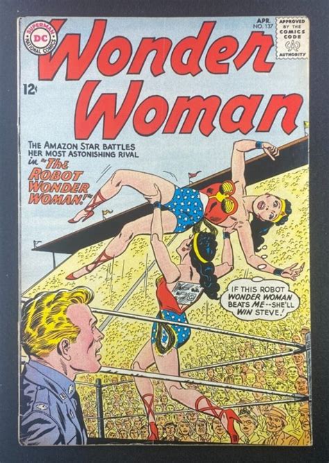 Wonder Woman 1942 137 Vg 40 Wonder Woman Robot Steve Trevor Ross