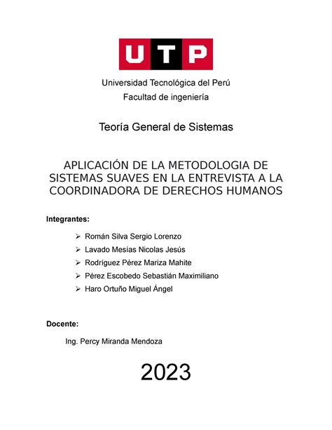 Semana 9 Teoria General De Sistemas Universidad Tecnológica Del