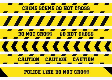 Premium Vector Vector Caution Crime Scene Tape Set