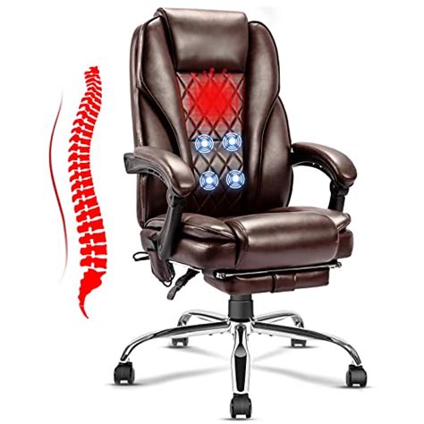 Noblemood Heating Massage Office Chair Ergonomic High Back Reclining