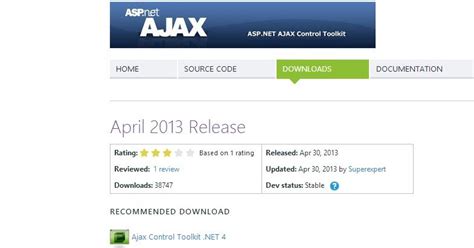 Computer Programming Installing The Aspnet Ajax Control Toolkit