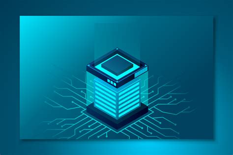 Isometric Data Center Landing Page Isometric Servers Vector Design Enterprise Hosting