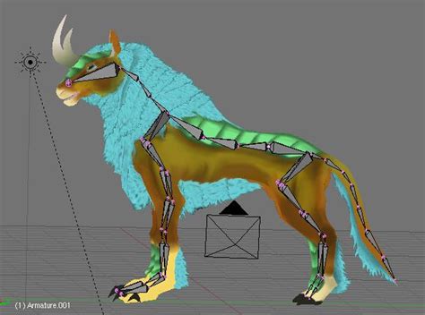 Digital Senior Project Art4632 3d Model Kirin Rigged