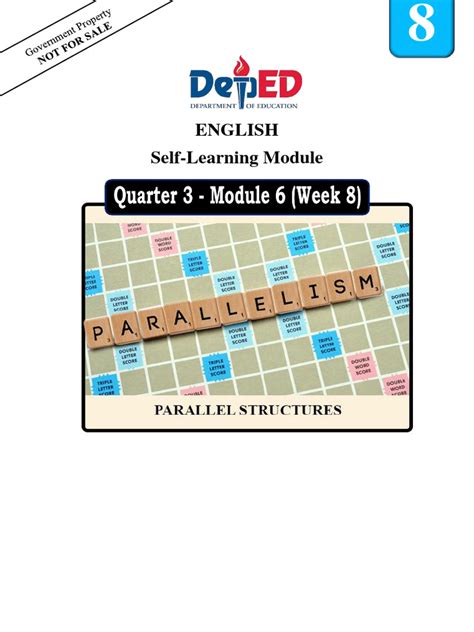 English8 Q3 Mod6 Week8 Parallelstructures Final Pdf Learning