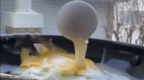 کینیڈا میں خون جما دینے والی سردی، فرائی پین میں انڈا تلنے سے قبل ہی جم گیا