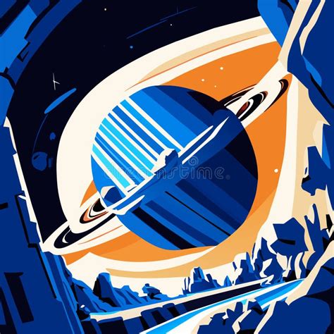 Astronaut In Outer Space Vector Illustration Of Space Exploration