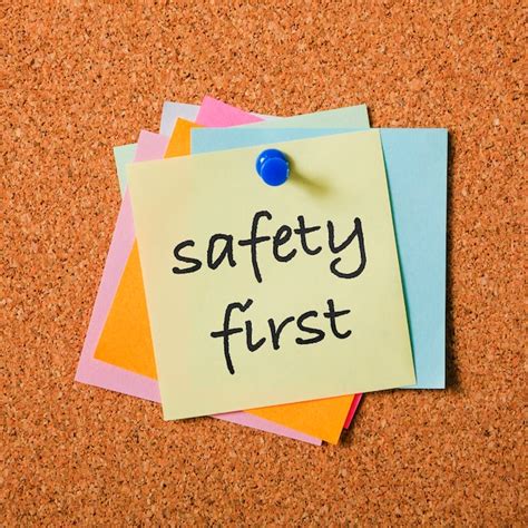 La Sicurezza Prima Di Tutto Il Testo Sul Post It Foto Gratis