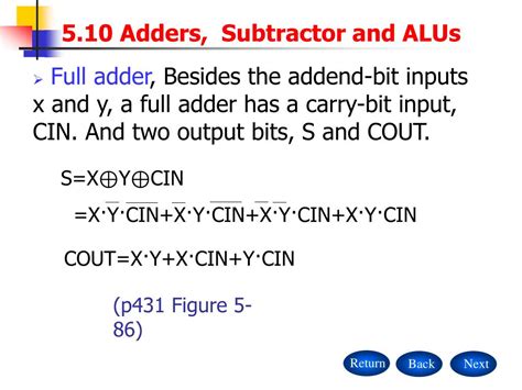 ppt 5 10 adders subtractor and alus powerpoint presentation free
