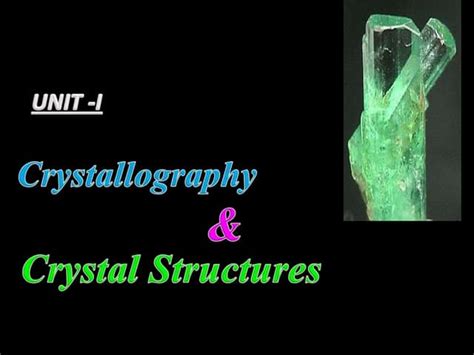 Crystal Structure Notes Doc