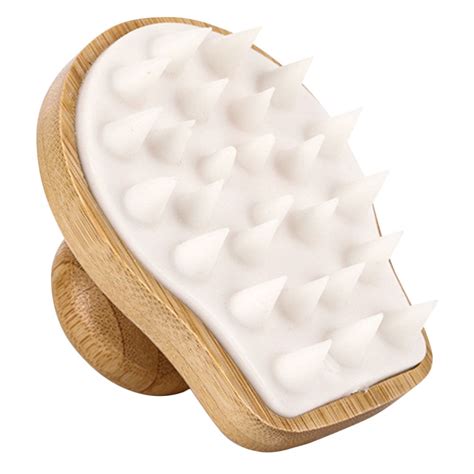 Shampoo Brush Scalp Massager Hair Bath Cleaning Bamboo