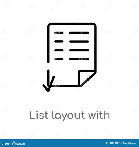 Outline List Layout With Check Boxes Vector Icon Isolated Black Simple Line Element