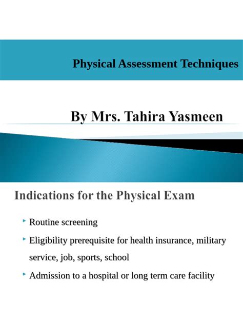Physical Assessment Techniques 1 Pdf Physical Examination Finger